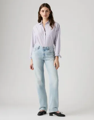 Levi's 501 90s - Leichte Straight Jeans in Hellblau