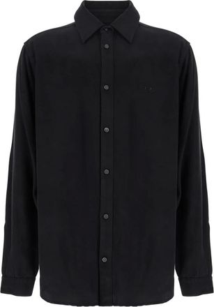 Diesel Homme, Chemises, Noir, Taille: L Chemise Noire avec Logo D