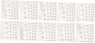 FOMIYES 10 Blatt Selbstklebende Perlenaufkleber Cremeweiß Flache Rückseite DIY Schmuck und Make Up Sticker für Frauen Geeignet für Festivals Partys Cosplay un