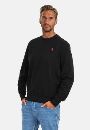 U.S.Polo Association Rundhalspullover USJaxxon - Herren Sweatshirt mit Rundhalsausschnitt Weiche Baumwollmischung, formstabil und mit Logo-Stickerei