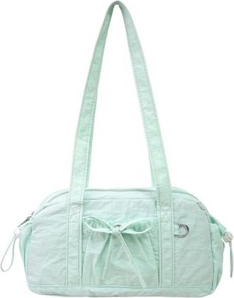 Generic Sac &agrave; bandouli&egrave;re en nylon pour femme - Grande capacit&eacute; - Design &eacute;l&eacute;gant et d&eacute;contract&eacute; avec d&eacute;tails en noeud pour le shopping et les loisirs, vert, M