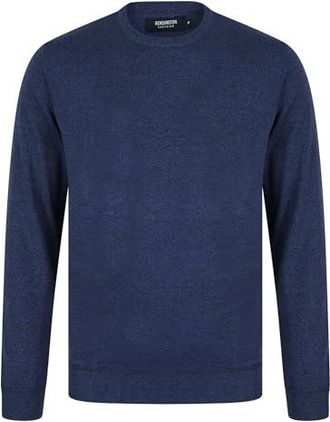Kensington Eastside Birdseye Pull à col rond en tricot piqué pour homme, bleu, XL