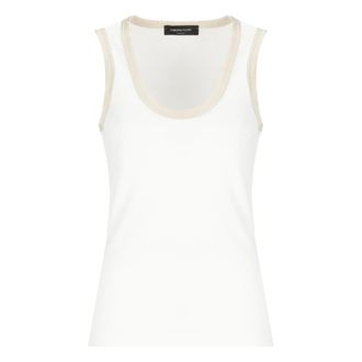 Fabiana Filippi Wei&szlig;es &auml;rmelloses Baumwoll-Top - - Tops - Damen - Wei&szlig; - S