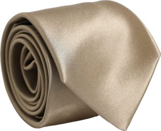 Dolce & Gabbana Silk Satin Necktie - Beige