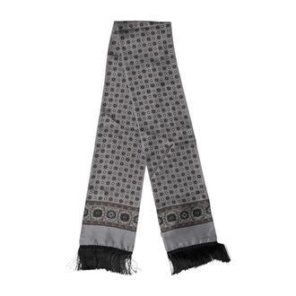Dolce & Gabbana Muster-Halstuch mit Fransen - - Accessories - Damen - Grau - ONE SIZE