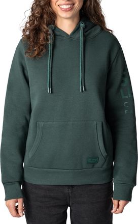 Sublevel Damen Sweathoodie Kapuzenpullover Sweatjacke mit Prints und Kapuze Dark-Green XL