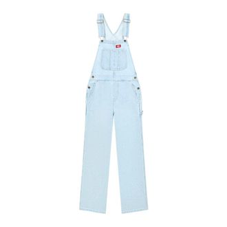 Dickies Femme, Combinaisons et Ensembles, Bleu, Taille: 38 FR W Loose Denim Bib