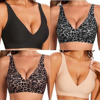 Generic Jelly Soutien-gorge l&eacute;opard sans armatures Soutien-gorge push-up sans couture Soutien-gorge sans armatures Soutien-gorge push-up sans armatures Soutie