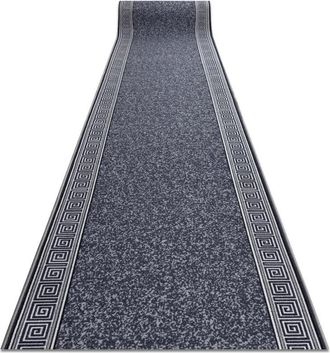 RugsX Rugsx - L&auml;ufer Antirutsch grek griechisch, rutschfest grau 67cm grey 67x390 cm