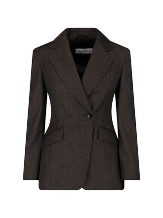 Max Mara Single-Breasted Virgin Wool Blazer