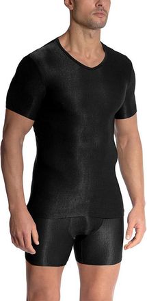 Olaf Benz Herren T-Shirt schwarz Mikrofaser unifarben