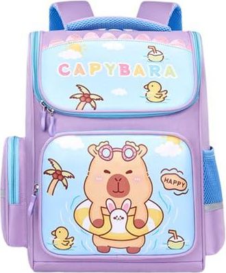 Generico Schulruckack - Cute Capybara Schulrucksack |, Sacs D&eacute;cole Avec Une Subordination Sp&eacute;cialis&eacute;e De Sac D&eacute;cole De Design Imperm&eacute;able Pour Les Enfants Gar&ccedil;