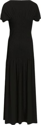 Toteme Femme, Robes, Noir, Taille: 42 FR Robe Longue Pliss&eacute;e en Jersey