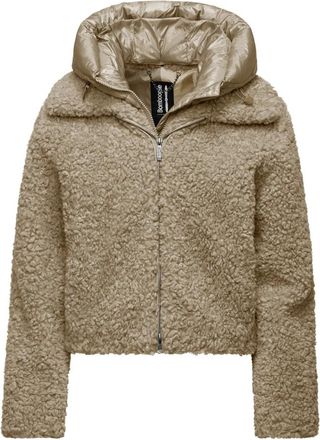 Bomboogie Femme, Vestes, Beige, Taille: 38 FR Manteau Court Bimati&egrave;re avec Capuche Amovible
