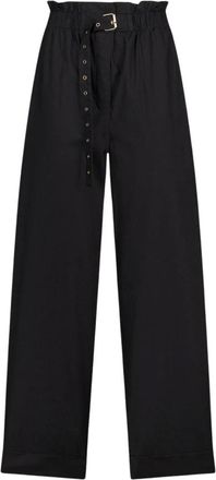 Liu Jo Femme, Pantalons, Noir, Taille: 34 FR Pantalon taille haute