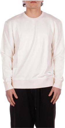 Fay Homme, Sweatshirts et sweats &agrave; capuche, Beige, Taille: S Felpa Logo laterale