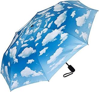 Von Lilienfeld Parapluie de Poche Ouverture Automatique Résistant au Vent Pliant Légèrement Stable Ciel bavarois