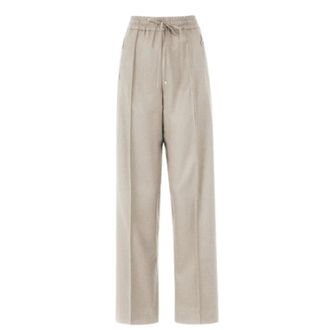 D.exterior Femme, Pantalons, Beige, Taille: 42 FR Wide Pantalons