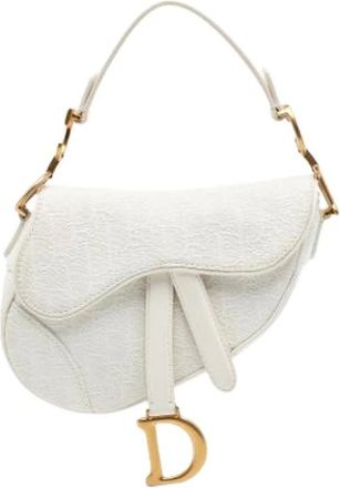 Dior Sac bandouli&egrave;re doccasion Saddle - Femme - Pre-owned - Blanc - Taille: ONE Size