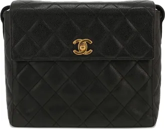 Chanel sac &agrave; bandouli&egrave;re matelass&eacute; (1997) - Noir
