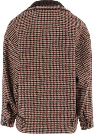Emporio Armani Houndstooth Wool Coat - Beige