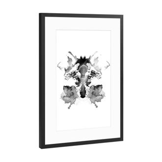 artboxONE Poster mit Rahmen Schwarz (Metallic) 30x20 cm Rorschach von Robert Farkas - gerahmtes Poster