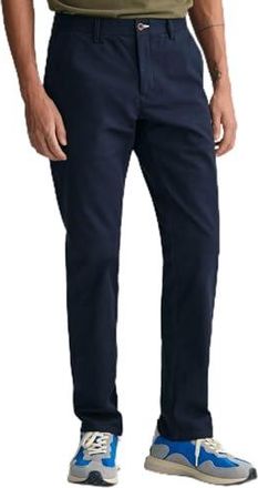 GANT Slim Tech Prep Chinos Pantalon, Marine, 36W / 34L Homme