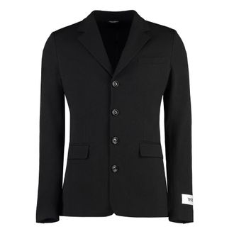 Dolce & Gabbana Baumwollmischung Einreihige Jacke - - Jackets - Herren - Schwarzk - M