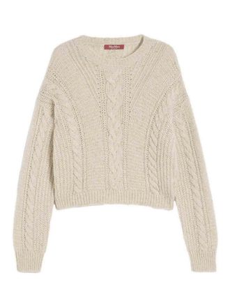 Max Mara Rundhalspullover - Beige