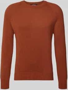 Gran Sasso Strickpullover aus Baumwoll-Kaschmir-Mix mit Rundhalsausschnitt