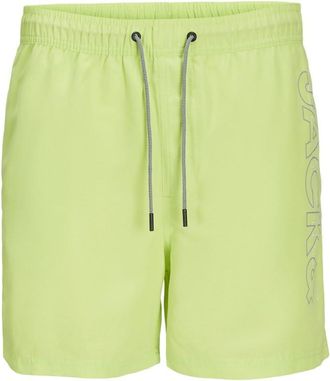 Jack & Jones Herren Jpstfiji Jjswim Double Logo Sn Ly Shorts, Wild Lime, M