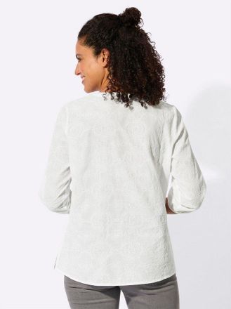 Witt Klassische Bluse Stickereibluse 3/4-Arm