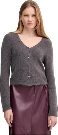 Oui Femme, Pulls, Gris, Taille: 42 FR Cardigans