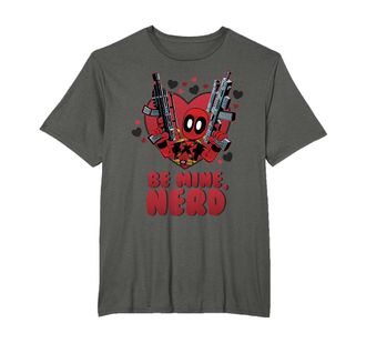 MARVEL Deadpool Be Mine Nerd Valentines Day T-Shirt