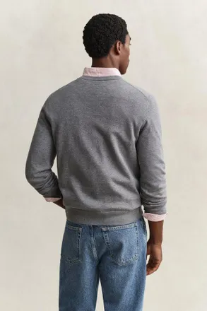 GANT V-Ausschnitt-Pullover CLASSIC COTTON V-NECK Regular fit mit V-Ausschnitt