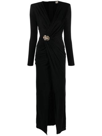 Elisabetta Franchi Kleid mit Strass - Schwarz