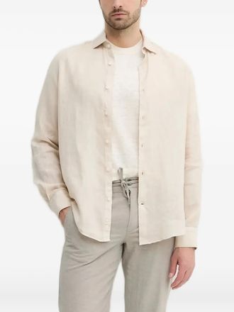 Paul & Shark t-shirt en lin à col rond - Tons neutres