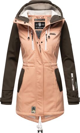 Marikoo lange Damen Steppjacke Abendsternchen mit abnehmbarer Kapuze