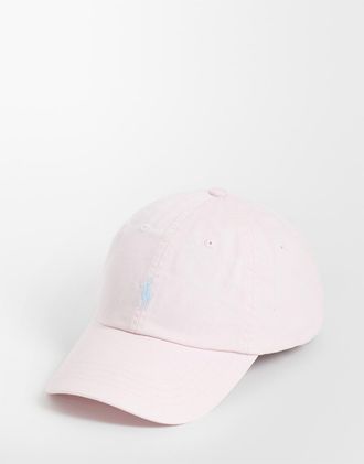 Polo Ralph Lauren Casquette de baseball en serg&eacute; &agrave; logo embl&eacute;matique - Rose clair