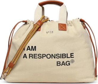 V&deg; 73 Femme, Sacs, Beige, Taille: ONE Size Responsability Tote Bag