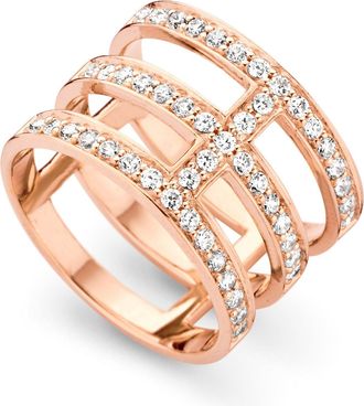 Orphelia Damen-Ring 925 Silber teilvergoldet Zirkonia transparent Brillantschliff Gr. 52 (16.6)-ZR-7125/RG/52