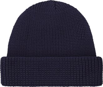 Hanseheld Troyerm&uuml;tze 100% Schurwolle Strickm&uuml;tze aus Wolle - Marine | Wollm&uuml;tze | Grobstrick | Wolle | Umschlag | Made in Germany