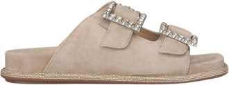 Alma En Pena Alma EN Pena, Femme, Chaussures, Beige, Taille: 39 EU Sandale plate confortable avec boucles