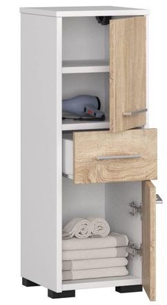 Generic BDW Badezimmerschrank, VILE FARB, hoher moderner Badezimmerschrank, viel Stauraum, geeignet f&uuml;r kleine R&auml;ume. Universelles. Abmessungen: 30 x 85 x 30,