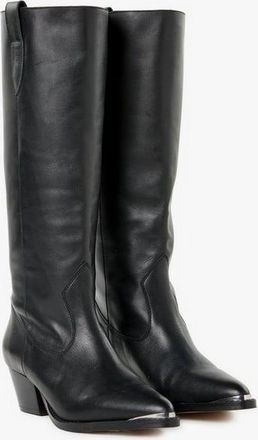 Saison 1865 Santiags Dallas Leder - schwarze Stiefel