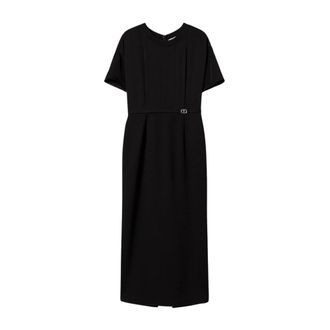 Twinset Damen, Kleider, Schwarzk, LGr&ouml;&szlig;e