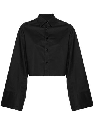 Maison Margiela chemise crop à manches extra-longues - Noir
