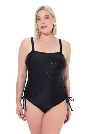 Ulla Popken Damen gro&szlig;e Gr&ouml;&szlig;en &Uuml;bergr&ouml;&szlig;en Plus Size Badeanzug Olivia, Shiny matt Mix