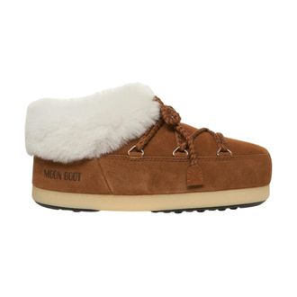 Moon Boot Braune Lederschn&uuml;rschuhe - - Shoes - Damen - Braun - 35 EU