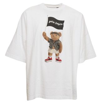 Palm Angels Pirate Bear Loose Fit Weißes T-Shirt